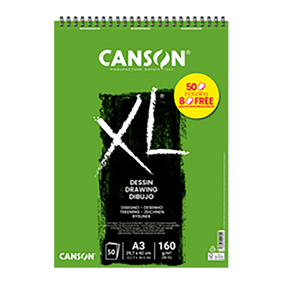 CANSON Bloc à croquis et études XL DESSIN Promo, A3