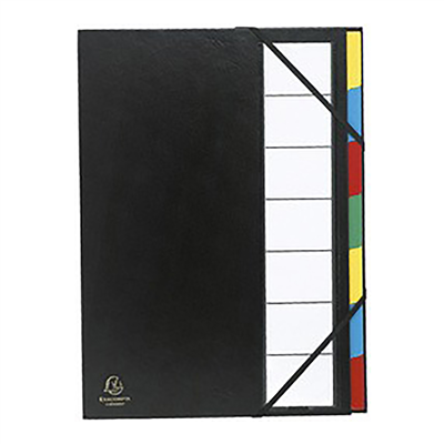 EXACOMPTA Trieur Harmonika, PP, 12 compartiments, noir